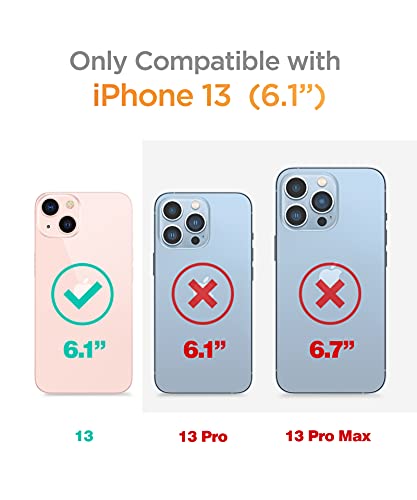 GVIEWIN Designed for iPhone 13 Case 6.1 Inch, with Tempered Glass Screen Protector + Camera Lens Protector Clear Flower Soft & Flexible Shockproof Floral Women Phone Cover(Magnolia/White)