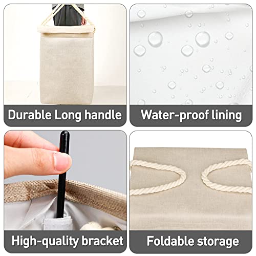 GZMXM Laundry Basket Hamper with Lid and a Removable Bag 72L Large Collapsible Laundry Baskets Dirty Clothes Hamper with Detachable Rods, Foldable Washing Bin for Clothes and Toys - Beige