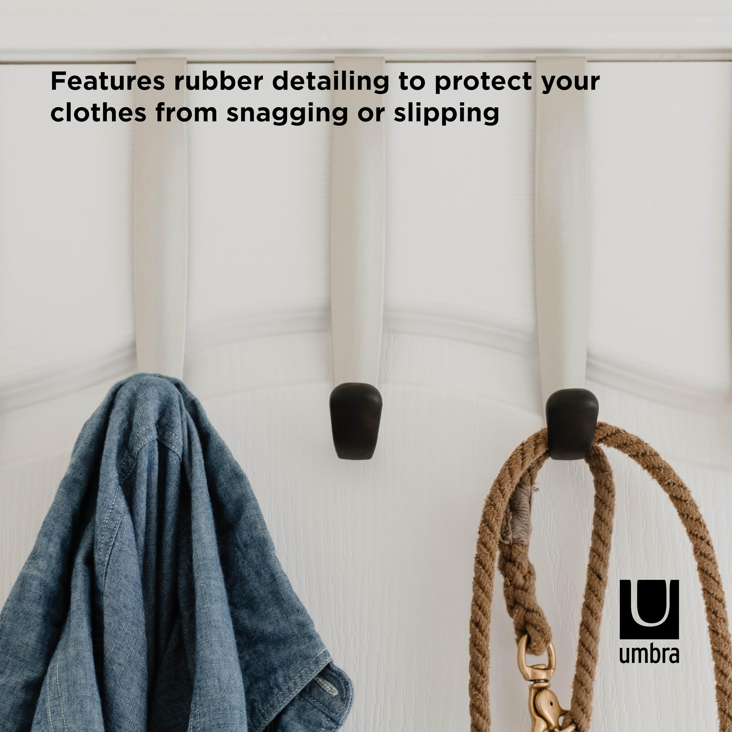 Umbra Schnook Steel Over-the-Door Multi-Hook, 5-Hook