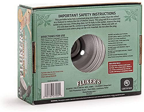Fluker's Repta-Clamp Lamp Ceramic with Dimmable Switch 5.5in - Includes Attached DBDPet Pro-Tip Guide
