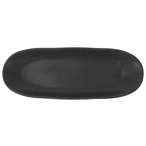 DOITOOL Ceramic Sushi Dish Oval Platter Tray Japanese Style Food Plate Dinner Plate Serving Trays Appetizers Plate for Home and Kitchen Black