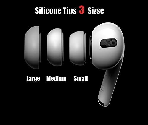 Acediar AirPods Pro Replacement Ear Tips [3 Pairs] for AirPods Pro1,2, Silicon Earbuds Tips with Noise Reduction Hole, Fit in The Charging Case (Sizes S/M/L, White)