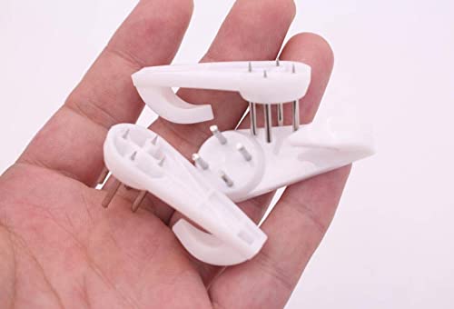 erioctry 20PCS White Durable Non-Trace Wall Picture Hook Powerful Concrete Hard Wall Drywall Picture Hooks Hanging Hook for Picture Photo Frame Clock Hangers