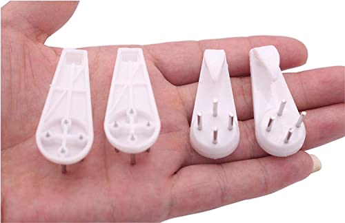 erioctry 20PCS White Durable Non-Trace Wall Picture Hook Powerful Concrete Hard Wall Drywall Picture Hooks Hanging Hook for Picture Photo Frame Clock Hangers