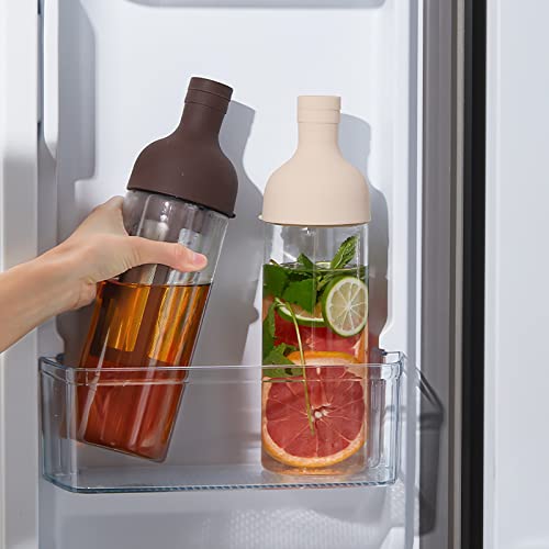 Coffee Cold Brewer Cold Brew Coffee Pot Glass Household Fruit Tea Cold Brew Bottle Ice Drip Coffee Appliance Cold Brew Cup Simple to Use (Color : Brown, Size : 1000ml) (White 1000ml) (Pink 1000ml)