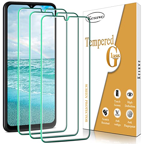 Kesuwe [3-Pack] Screen Protector for Samsung Galaxy A12 Tempered Glass, 9H Hardness, Anti Scratch, Bubble Free, Easy to Install, Case Friendly
