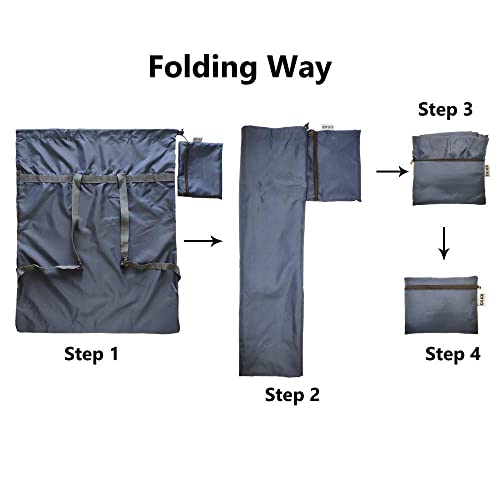 CALACH 2 Pack Extra Large Laundry Bag Backpack 27β x 34β Sturdy and Tear Resistant Backpack with Drawstring Closure and Shoulder Straps for College Dorm Laundromat, Apartment