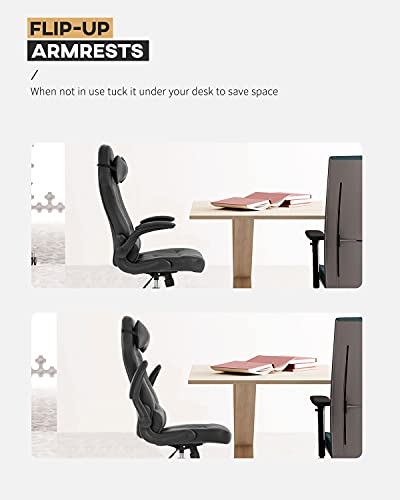 PC Gaming Chair Ergonomic Office Chair Computer Desk Chair with Armrests Headrest and Lumbar Support High Back PU Leather Executive Racing Chair for Home (Grey)
