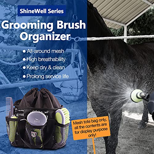Harrison Howard Premium Horse Grooming Organizer Bag Horse Grooming Tote Bag with Mesh