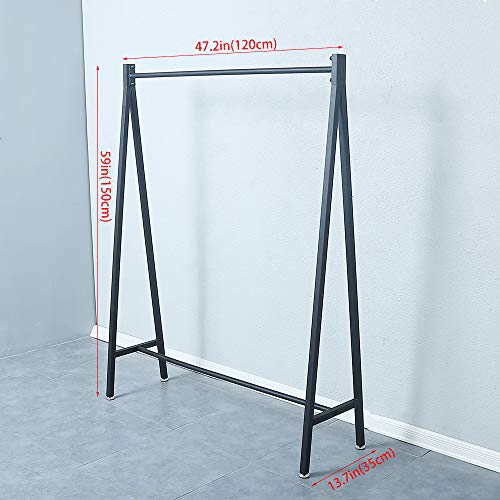 SULIANG Modern Clothing Rack for Boutiques,Heavy Duty Clothes Rack for Hanging Clothes,Industrial Garment Rack Standing Retail Display(Black)
