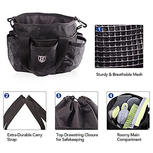 Harrison Howard Premium Horse Grooming Organizer Bag Horse Grooming Tote Bag with Mesh