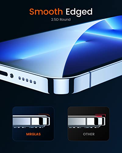 MRGLAS 2-Pack [Auto-Alignment Kit] Screen Protector for iPhone 13 Pro Max/ 14 Plus 6.7" [10X Military Grade Protection] iPhone 13 Pro Max/ 14 Plus Diamond Hard Tempered Glass Film Case-Friendly