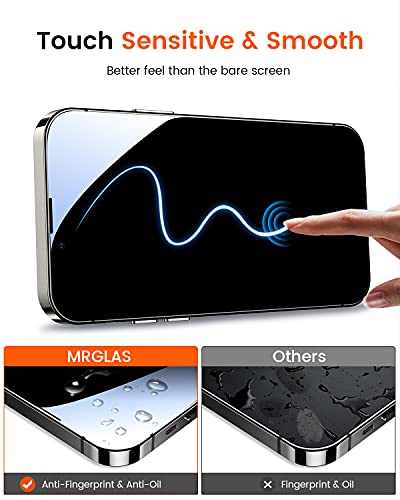 MRGLAS 2-Pack [Auto-Alignment Kit] Screen Protector for iPhone 13 Pro Max/ 14 Plus 6.7" [10X Military Grade Protection] iPhone 13 Pro Max/ 14 Plus Diamond Hard Tempered Glass Film Case-Friendly