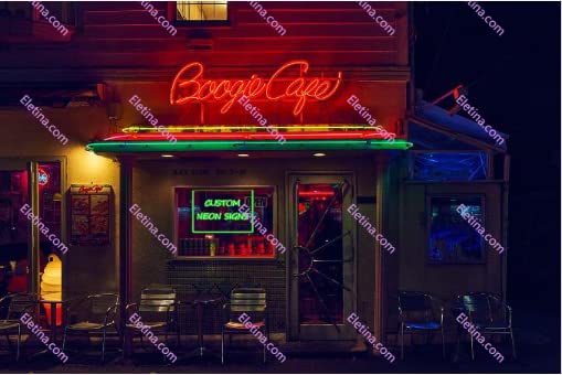 yisi Bar Neon Light Sign Led Ebt Atm For Business, Super Bright Led Open For Atm Electric Advertising Display For Atm Storefront Window Decor. Lamp Neon Like Signs Wall