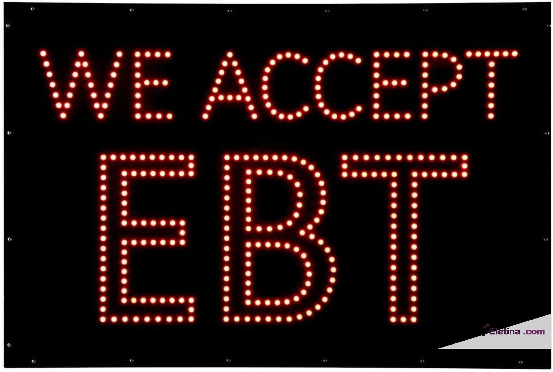 yisi Bar Neon Light Sign Led Ebt Atm For Business, Super Bright Led Open For Atm Electric Advertising Display For Atm Storefront Window Decor. Lamp Neon Like Signs Wall