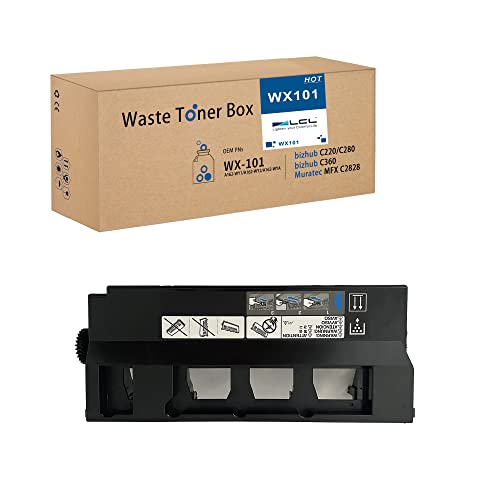 LCL Compatible Waste Toner Bottle Replacement for WX-101 WX101 A162WY1 A162WYA Konica Minolta Bizhub C220 C280 C350 C351 C360 C450 and Muratec MFX C2828 Printers (1-Pack)