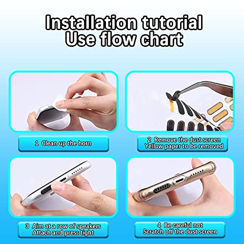 Mobile Phone Dustproof Net Stickers Speaker Mesh Anti Dust Proof Adhesive Dust Sticker Universal Protect The Phone Trumpet Dustproof Net Accessories Gift Tweezers and Mobile Phone Cleaning Brush
