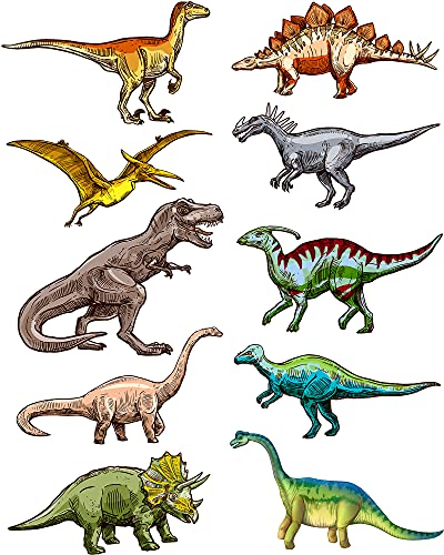 40 Pieces Dinosaur Cutouts Dinosaur Classroom Decorations Dinosaur Wall Decals Bulletin Board Set for Kids Birthday Present, Dinosaur Party School Playroom