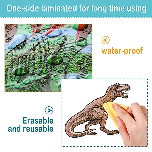 40 Pieces Dinosaur Cutouts Dinosaur Classroom Decorations Dinosaur Wall Decals Bulletin Board Set for Kids Birthday Present, Dinosaur Party School Playroom