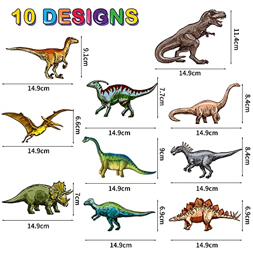 40 Pieces Dinosaur Cutouts Dinosaur Classroom Decorations Dinosaur Wall Decals Bulletin Board Set for Kids Birthday Present, Dinosaur Party School Playroom