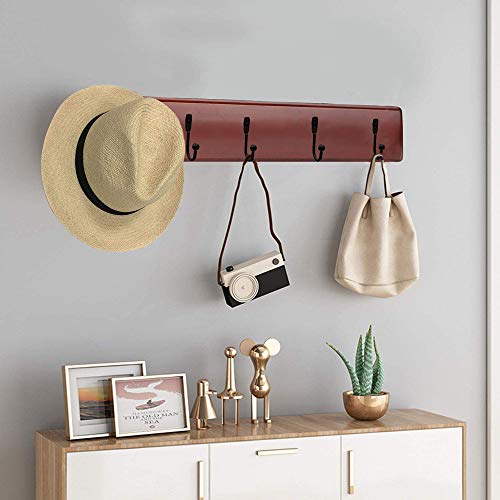 BERYLER Black Coat Hooks, 20-Pack 1”x2” Heavy Duty Single Wall Hooks with Metal Screws Included, Wall Mounted Hook for Hanging Clothes, Hats, Bags, Scarfs, Keys