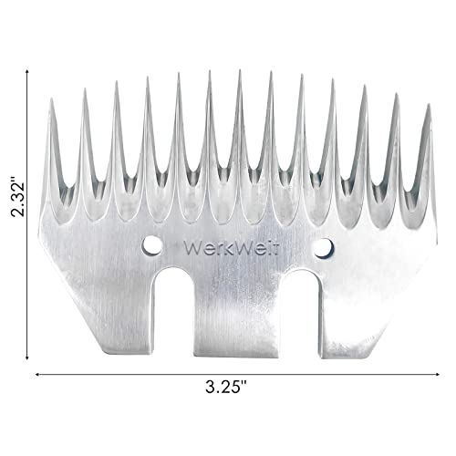 PetierWeit Sheep Shears Blades 2pcs Professional Sheep Clipper Blade Replacement Heavy Duty Stainless Steel Sheep Shears Replacement Blades for Shaving Hair in Sheep, Goats and Pet Livestock