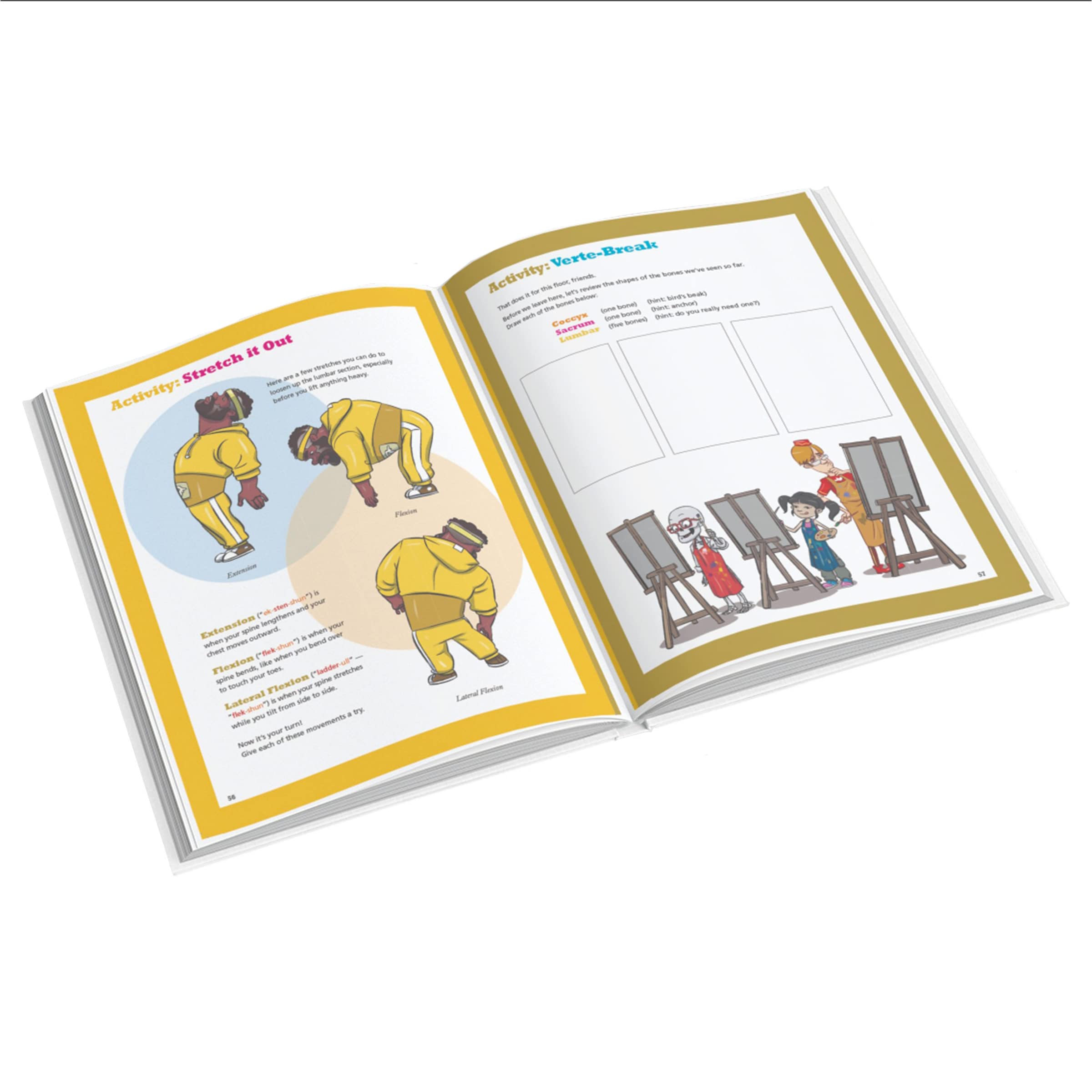 Know Yourself - Bones of the Rib Cage and Spine: Book 3, Human Anatomy for Kids, Best Interactive Activity Workbook to Teach the Skeletal System of the Human Body, Ages 8-12