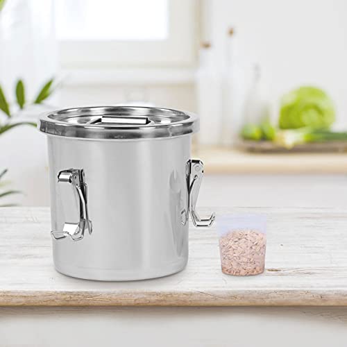 jojofuny Stainless Steel Rice Bucket Grain Storage Bin Rice Dispenser Container Bacon Grease Container Milk Bucket Can for Rice Dry Foods Flour