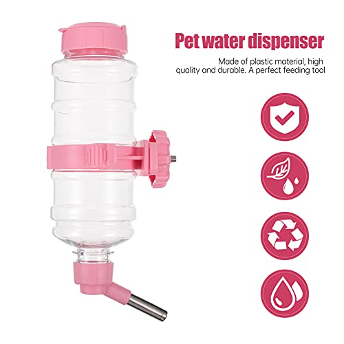 Hemobllo 473ml Hamster Water Bottle, No Drip Hanging Drinking Dispenser Automatic Drinking Fountain for Small Animals Mice Gerbil Rat Chinchillas Guinea Pig Squirrel