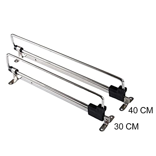 QOTSTEOS Heavy Duty Retractable Wardrobe Closet Pull Out Rod, Hanger Trousers Pull Out Hanger Rail Telescopic, Closet Rod for Wardrobe Houseware Clothing Organizer Holder(size:30cm)