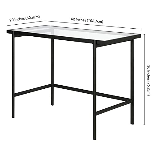 Tamar 42'' Wide Rectangular Writing Desk in Blackened Bronze