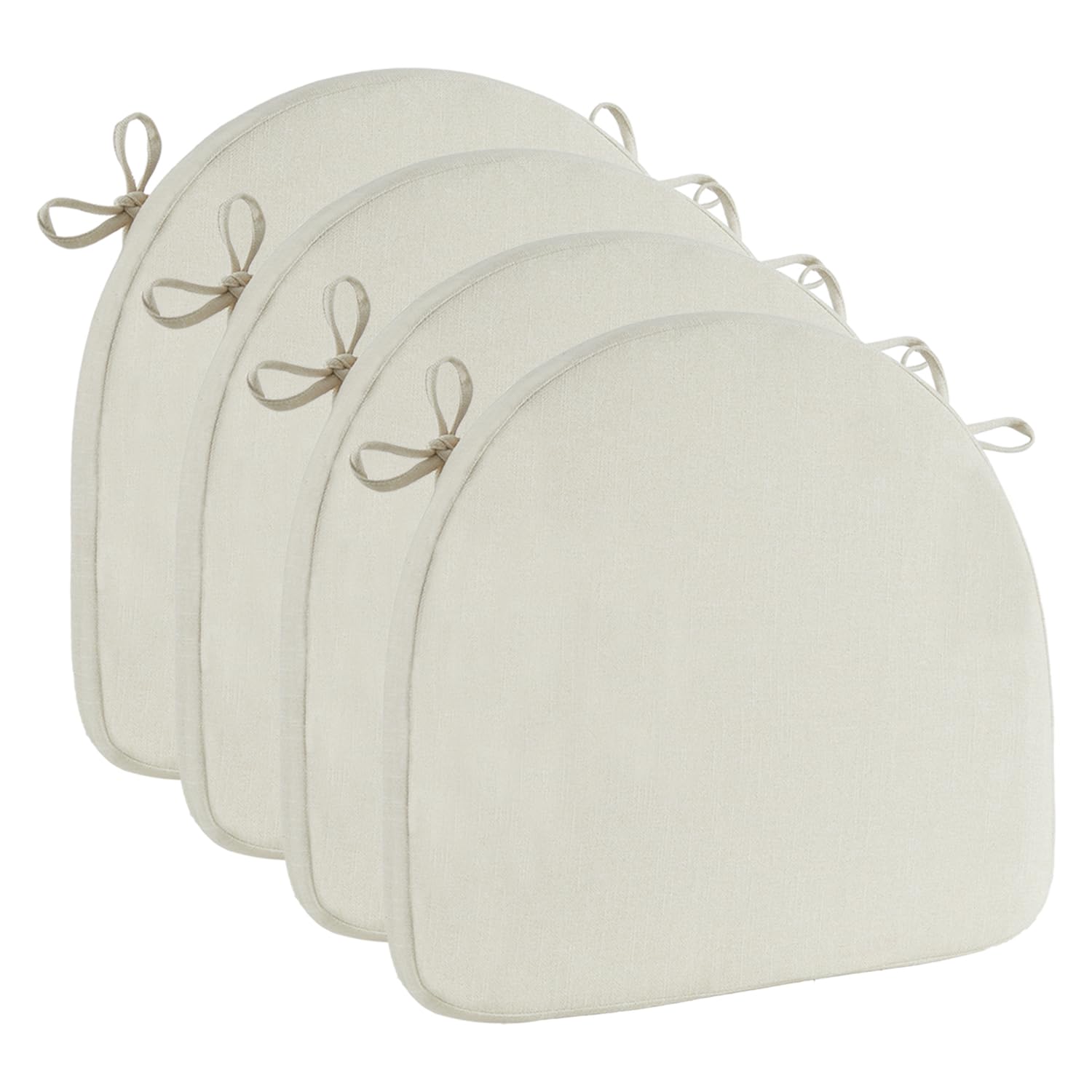 EzKamfort Chair Cushions for Kitchen Chairs - Memory Foam Chair Pads and Cushions Set of 4, Non Slip Chair Pads Cushion with Ties, Indoor Chair Cushion Dining Room Chair Pads Seat Cushion Dining Chair