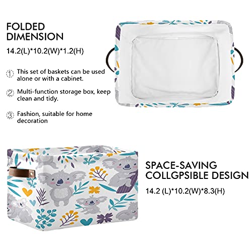 xigua Cute Koala Bears Storage Bin for Toy Storage Basket Dirty Clothes Sundries Office Home Closet Organizer Shelf Cube Box Waterproof Laundry Basket