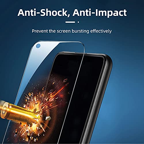 NEW'C Pack of 3, Glass Screen Protector for Google Pixel 5 5G, Anti-Scratch, Anti-Fingerprints, Bubble-Free, 9H Hardness, 0.33mm Ultra Transparent, Ultra Resistant Tempered Glass