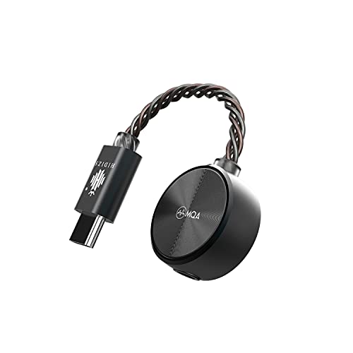 HIDIZS S3 PRO Ultra-Portable Hi-Res DAC Dongle, 8X MQA Support, PCM up to 32Bit/384kHz, DSD128 Decoding Amplifier Type-C Audio Cable Converter for Android/Windows/Mac OS/iOS/iPad OS System (Black)