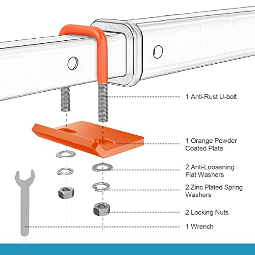 Lenink Trailer Hitch Tightener, Heavy Duty Steel Anti Rattle Tow Hitch Stabilizer with a Wrench for 1.25β or 2β Hitch