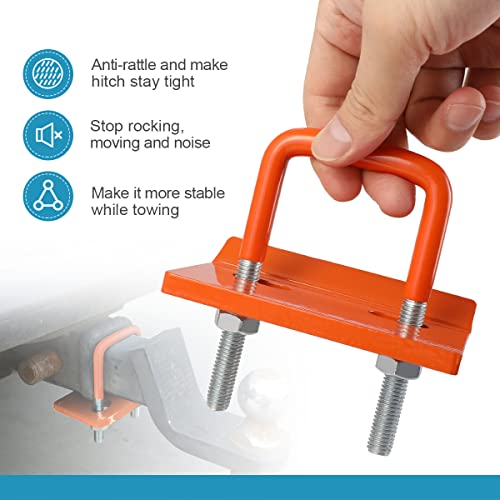 Lenink Trailer Hitch Tightener, Heavy Duty Steel Anti Rattle Tow Hitch Stabilizer with a Wrench for 1.25β or 2β Hitch