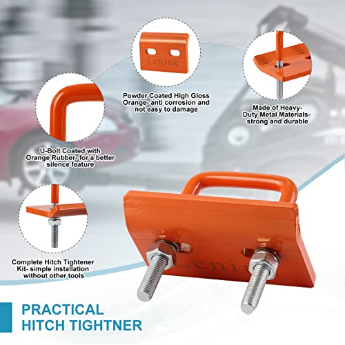 Lenink Trailer Hitch Tightener, Heavy Duty Steel Anti Rattle Tow Hitch Stabilizer with a Wrench for 1.25β or 2β Hitch