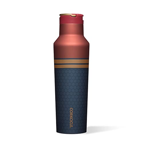 Corkcicle Sport Canteen - Water Bottle & Thermos - Triple Insulated Shatterproof Stainless Steel, 20 oz, Marvel - Captain Marvel