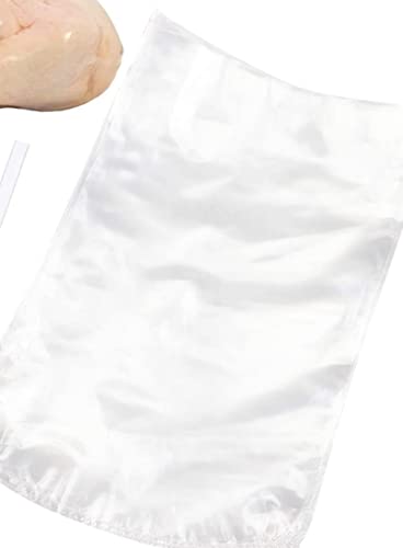 VIDAYA 50PCS Poultry Shrink Bags, Chicken Bags Heat Shrink and 60PCS White Zip Ties and 2PCS Silicone Straw for Whole Chickens or Rabbits Storage, Freezer Safe/Commercial Grade/BPA Free, 13 x 18 Inch