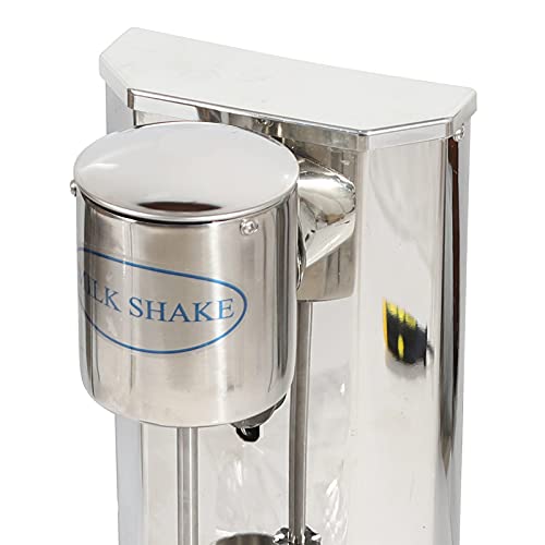 DYRABREST 180W Electric Milk Shake Maker, Commercial Single Head Milkshake Mixer Blender Machine, Stainless Steel Drink Milk Shake Maker Shaker with 2 Cups