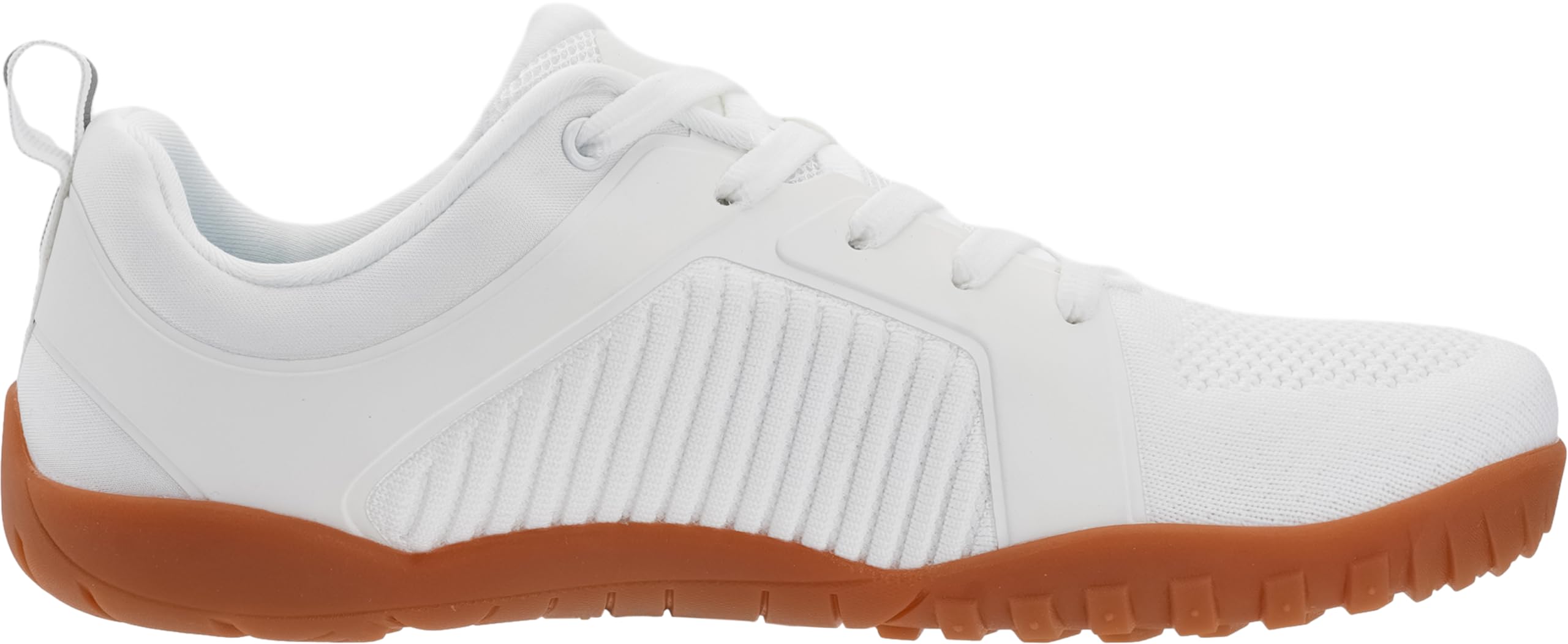 WHITIN Men's Extra Wide Width Barefoot Minimalist Shoes Zero Drop Trail Running Hiking Sneaker Cross Training Walking Gym Workout Lifting White Gum 44