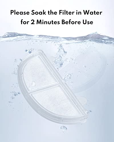 Homerunpet Pet Fountain Filters Replacement for Wireless Pumps Cat Water Fountain Dog Water Dispenser WF20/CF20