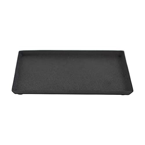 Bloomingville Textured Metal Serving Handles Tray, Black