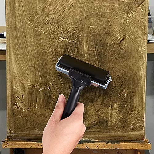 sansheng Rubber Roller,4 Inch Brayer Roller,Hand Roller Tool Used for Printmaking/Painting/Crafting