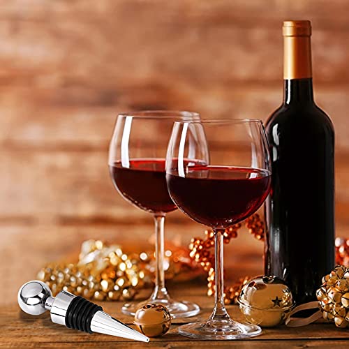 Wine Stopper Bottle Stopper - Wine Saver, Reusable Wine Corks For Beverage, 4-Pack Silicone Wine Stopper For Gifts, Bar, Holiday Party, Wedding