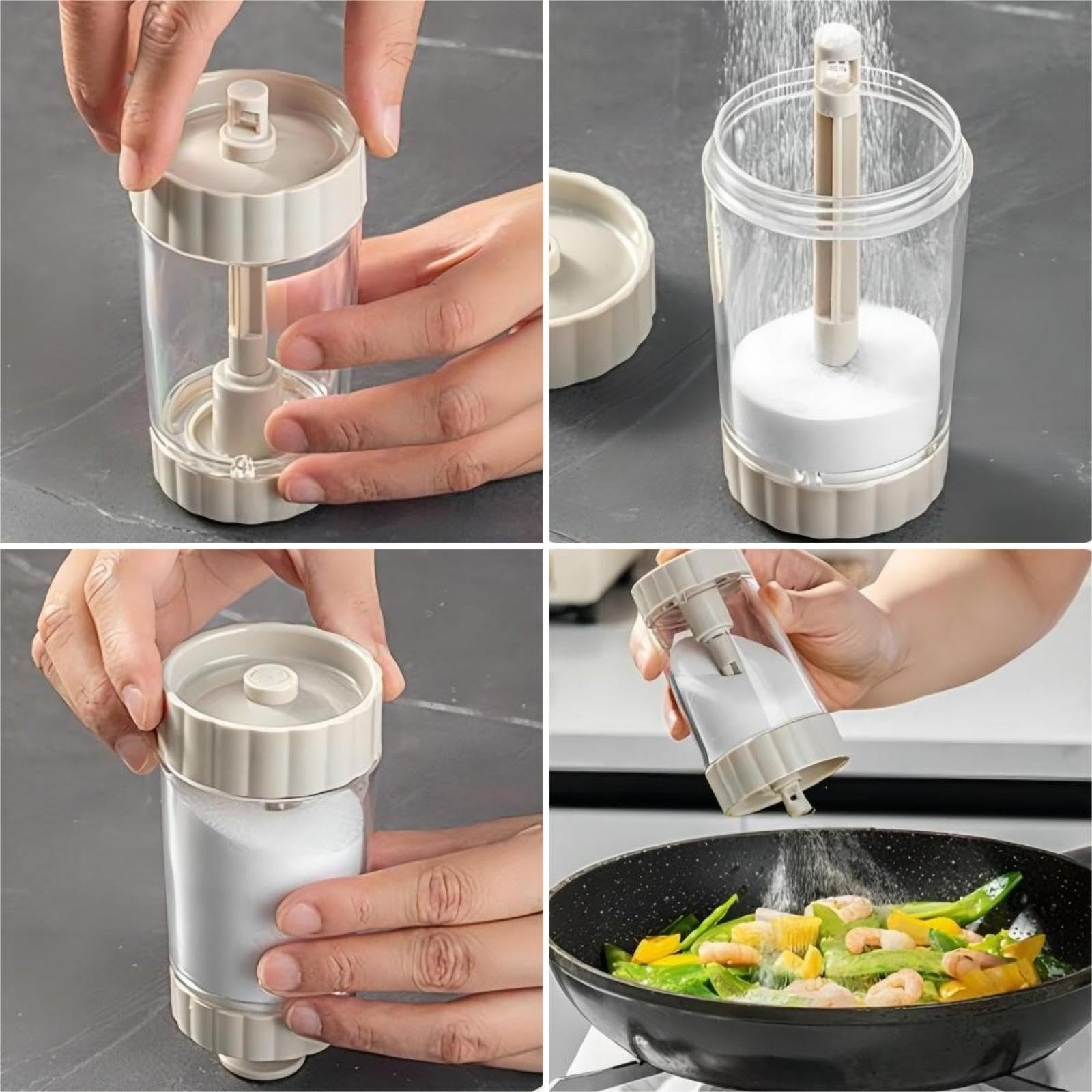 KINTEGOOD Upgrade Salt and Pepper Shakers, Salt Shaker Spice Shaker Seasoning Shaker, Salt Container Salt Dispenser Salt Shakers for Kitchen, Salt and Pepper Shakers Set (1*Green)