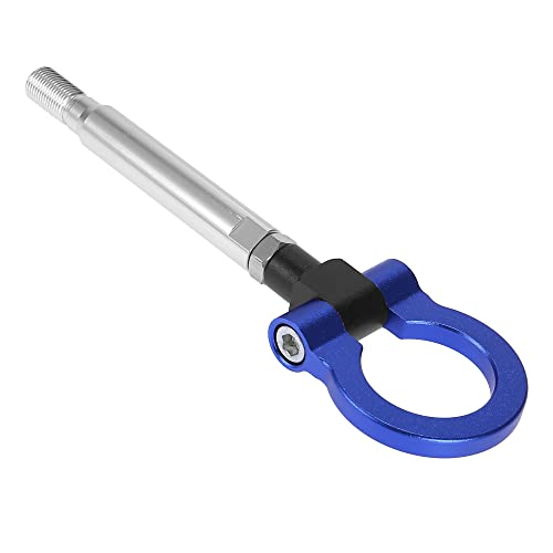 X AUTOHAUX Blue Aluminum Alloy Front Bumper Trailer Ring Eye Towing Tow Hook Screw for Subaru Impreza WRX BRZ