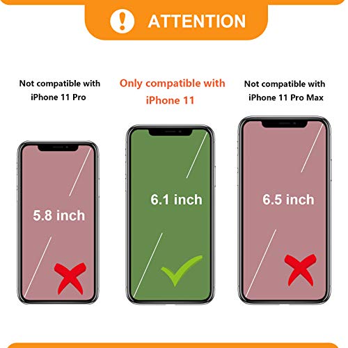 Bocasal RFID Blocking Wallet Case for iPhone 11, Adjustable Crossbody Zipper Purse Case Card Holder with Kickstand Detachable Wrist Strap, PU Leather Flip Folio Case 6.1 Inch (Black)