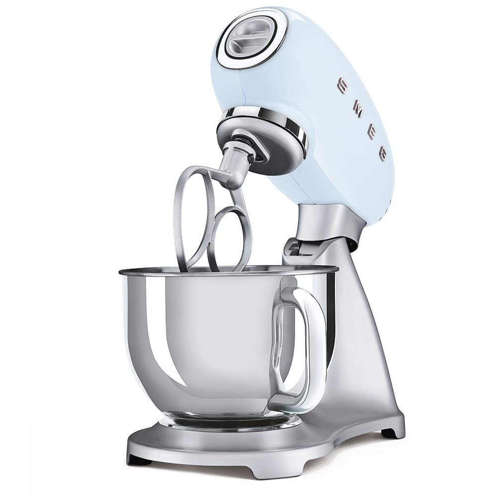 SMEG Stand Mixer and Pasta Roller/Cutter Set, Pastel Blue